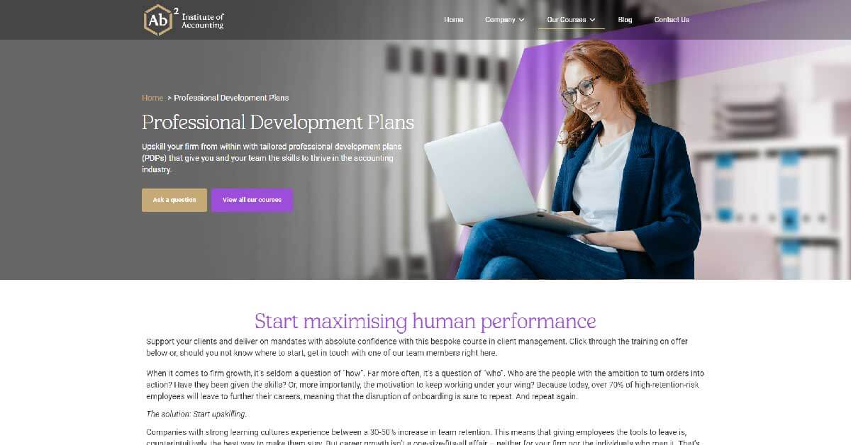 Ab² Institute of Accounting | Professional Development Plans