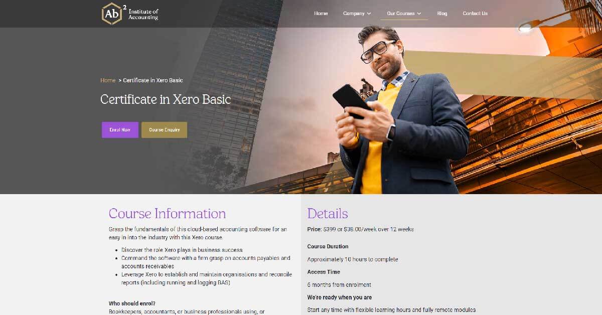 Certificate in Xero Basic | Ab² Institute of Accounting